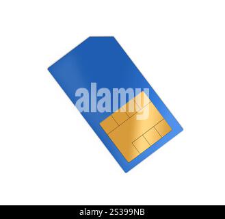 blue sim card isolated on white background Stock Photo - Alamy