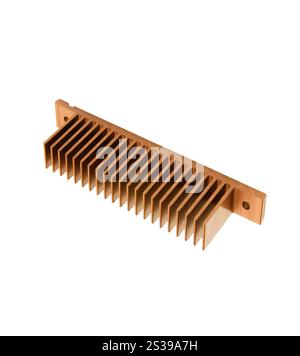 Closeup of an golden cpu cooler isolated on white Stock Photo - Alamy