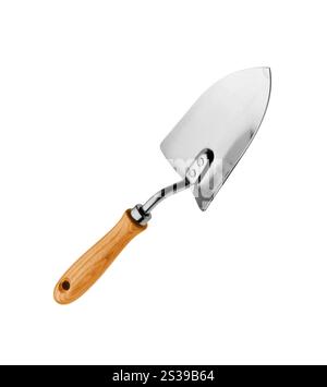 trowels with wooden handles isolated on white background. trowels with ...