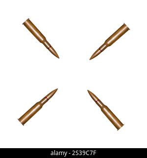 bullet aim isolated on white background. bullet aim Stock Photo - Alamy
