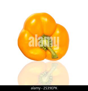 Yellow pepper isolated on a white background Stock Photo - Alamy