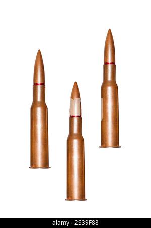 Rifle bullets close-up on black background Stock Photo - Alamy