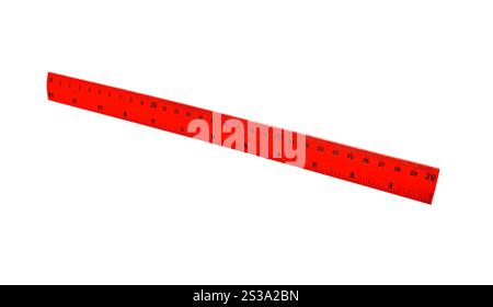 Transparent ruler isolated on a white background with space for text ...