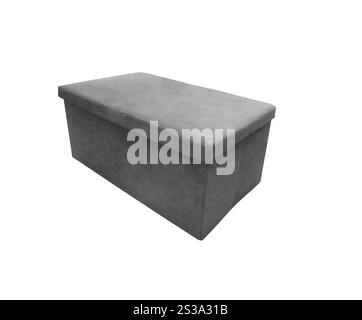 Soft footstool isolated on white background. Soft footstool Stock Photo ...