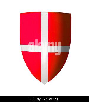 Blue crusader isolated on white Stock Photo - Alamy