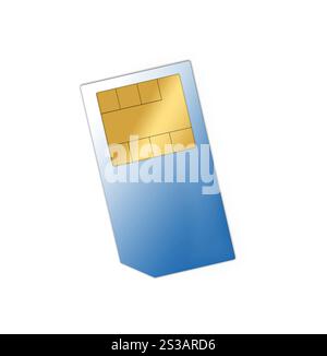 blue sim card isolated on white background Stock Photo - Alamy