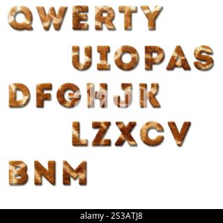 Letter from giraffe style fur alphabet. Isolated on white background ...
