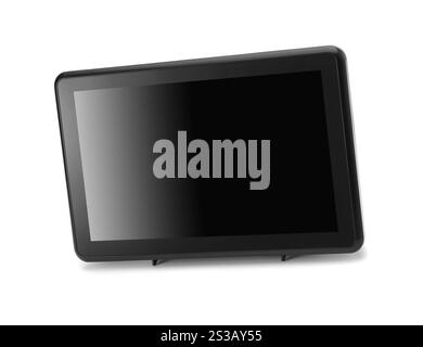 Modern widescreen lcd tv monitor isolated on white background. Modern ...