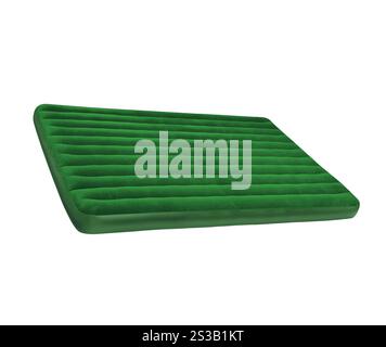 Green floating pool raft isolated on white. Green floating pool raft ...