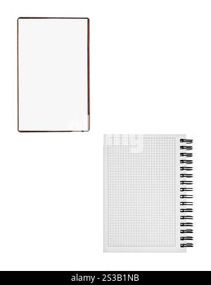 two notepads isolated on white background Stock Photo - Alamy