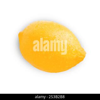 Fresh ripe lemons isolated on white background Stock Photo - Alamy