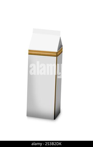 big clear tetra pack isolated on white background. big clear tetra pack ...