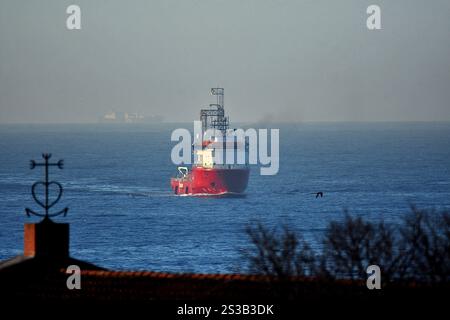 Marseille, France. 09th Jan, 2025. The research vessel Fugro Quest ...