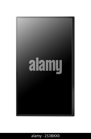 Flat led TV monitor isolated on white, clipping paths Stock Photo - Alamy