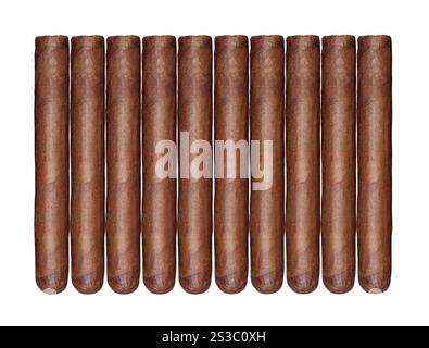 long cigars set isolated on white background. long cigars set isolated ...
