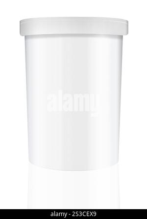 White Tub Paint Plastic Bucket Container Stock Photo - Alamy