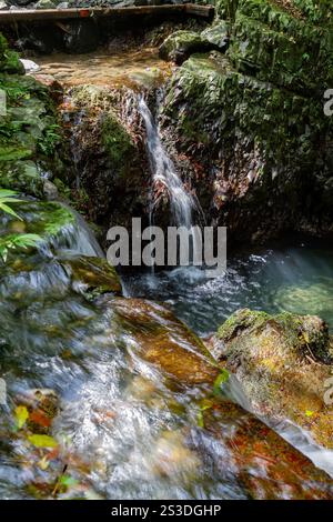Sunny exterior view of the landscape of Linmei Shipan Trail at Taiwan ...