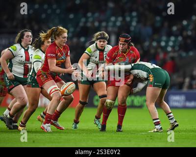 Carys Phillips of Harlequins in action during the Premiership Women's ...