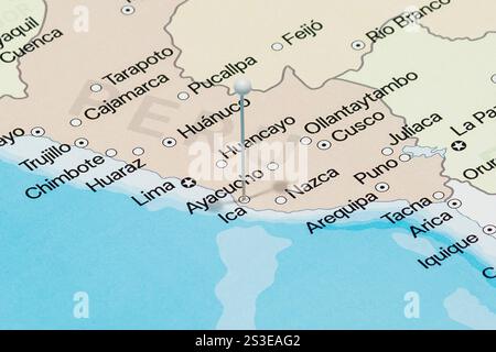 Map of Ica Stock Photo - Alamy
