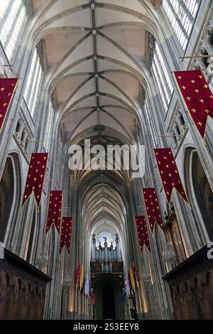 Interior of the Cathedral of the Holy Cross (Cathédrale Sainte-Croix d ...