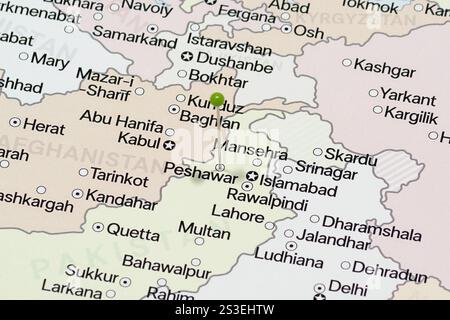 Peshawar city map Stock Photo - Alamy