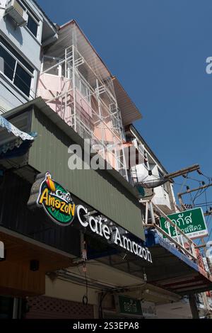 exterior of a phetchabun branch of cafe amazon, an asian coffee house ...