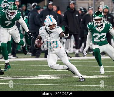 Miami Dolphins wide receiver Malik Washington throws during practice at ...