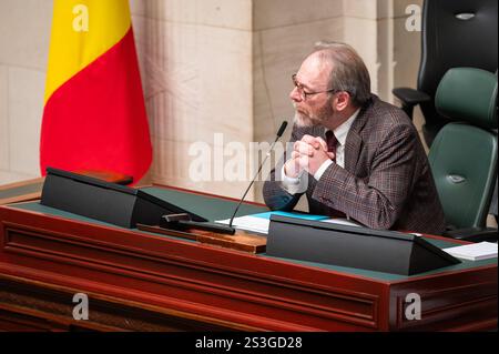 President Peter De Roover at the plenary session of the Chamber at the ...