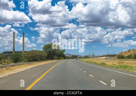The new A1, B1 national highway in the north of Windhoek, Namibia Stock ...