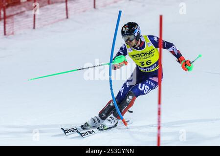 United States' Benjamin Ritchie competes during an alpine ski, men's ...