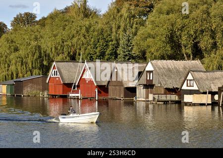 Boathouses near Roebel Mueritz Stock Photo - Alamy