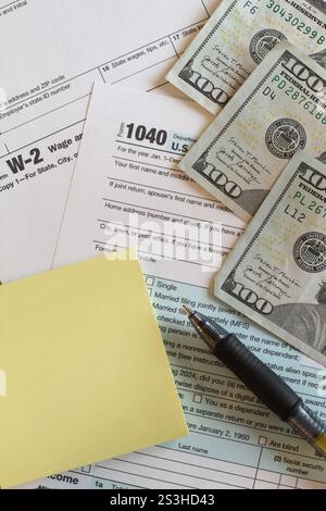 Tax forms, close up Stock Photo - Alamy