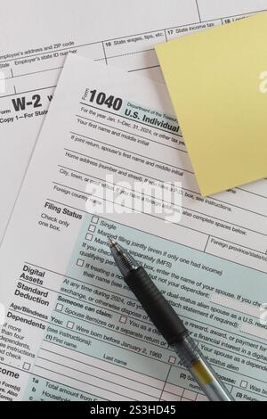 Tax forms, close up Stock Photo - Alamy