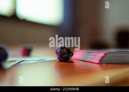 Using d20 dice as a life counter when playing trading card game Stock ...