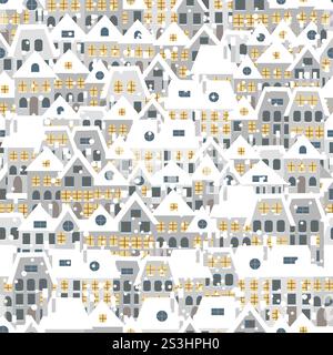 Winter village rural winter snow landscape, Merry Christmas retro ...