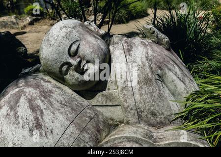 Stone Buddha statue in Perak Cave temple in Ipoh Malaysia Stock Photo ...