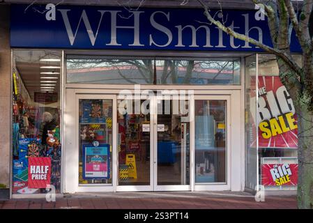 Shop front and entrance to the WH Smith store on Palmerston road in ...