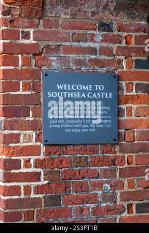 Warning sign inside Southsea Castle, reminding people to take care ...