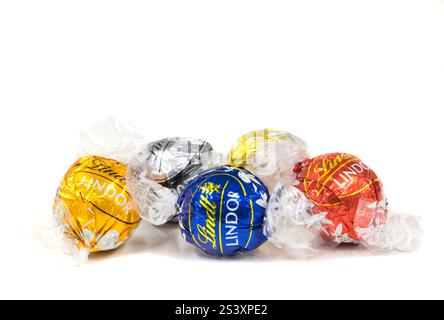Houston, Texas USA 01-01-2025: Lindt Lindor chocolate truffles in ...
