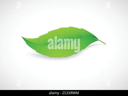 green leaf ecology nature element vector icon - Vector Stock Vector ...