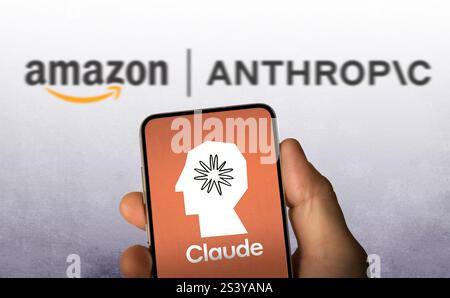 Amazon and Anthropic - AI technology collaboration Stock Photo - Alamy