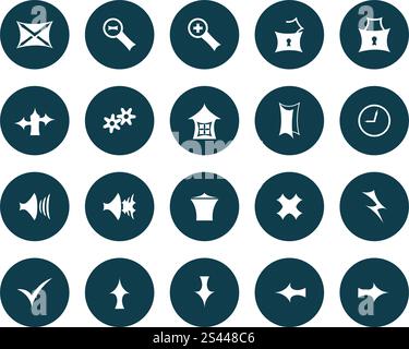 Collection of different gothic icons for using in web design Stock ...