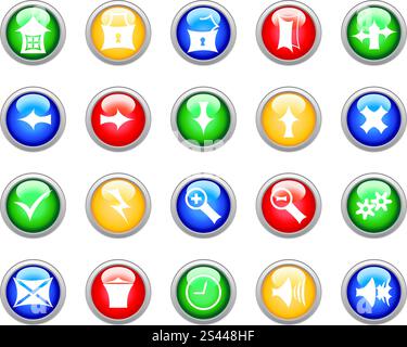 Collection of different gothic icons for using in web design Stock ...