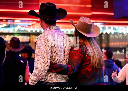 Cowboys at the Fremont Street Experience, Las Vegas, Nevada, USA Stock ...