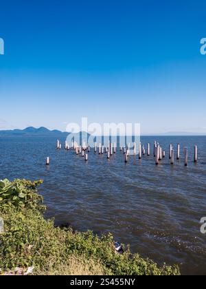 Lake Xolotlán from Walk of Students Viewpoint, Nicaragua Square ...