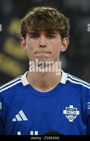 Nico Paz of Como 1907 during the Serie A Enilive match between AS Roma and Como 1907 at Stadio ...
