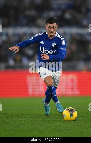 Gabriel Strefezza of Como 1907 is in action during the 27th day of the Serie A Championship ...