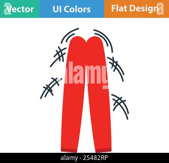 Football fans clapping sticks icon. White background with shadow design ...