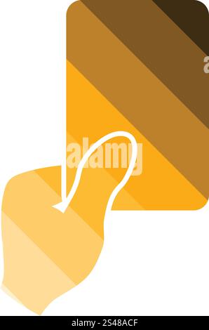 Referee finger sign icon flat vector. Penalty judge. Sport game ...