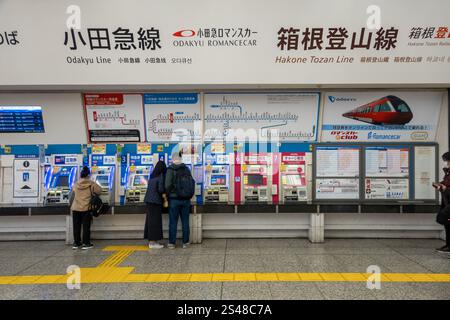 Odakyu line tickets and the Hakone Tozan line station in Odawara Japan ...